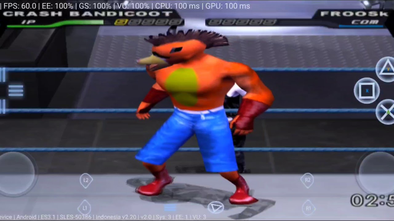 WWE Froosk Vs Crash bandicoot Demon ps2 - YouTube