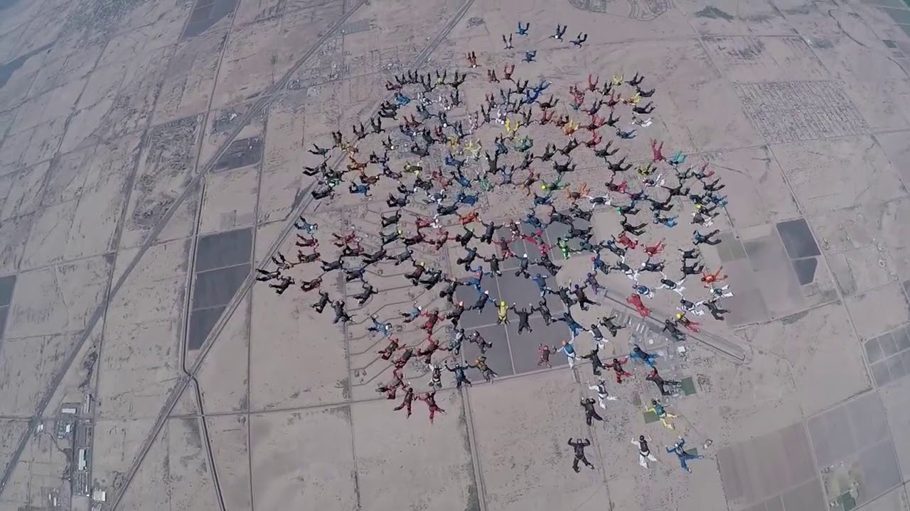 Jumpers Take to the Sky For World Record Formation Skydive - YouTube