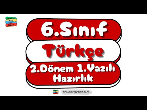 6.Sınıf Türkçe 2.Dönem 1.Yazılı