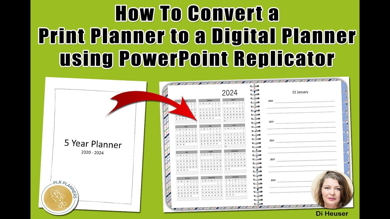 How To Convert a Print Planner to a Digital Planner using PowerPoint ...