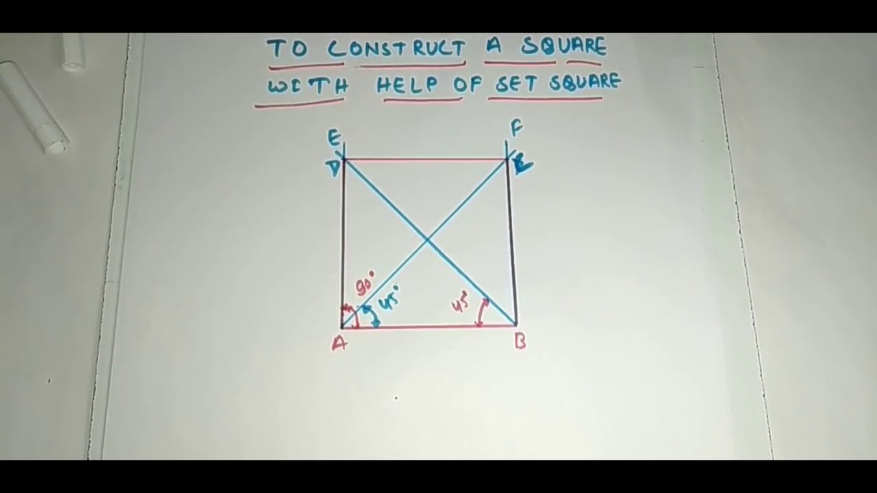 To construct a square, length of a side given - YouTube