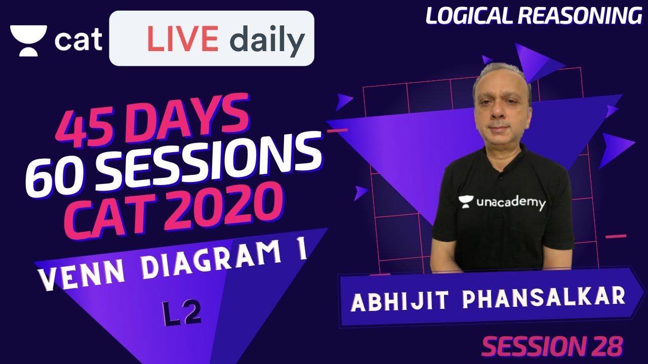 Unacademy CAT | LR - CAT 2020 | Crash Course L28 | Venn Diagram L1| By Abhijit Phansalkar - YouTube