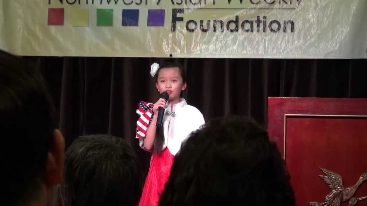 Lena Hou sings National Anthem 美国国歌 12-6-2013 - YouTube