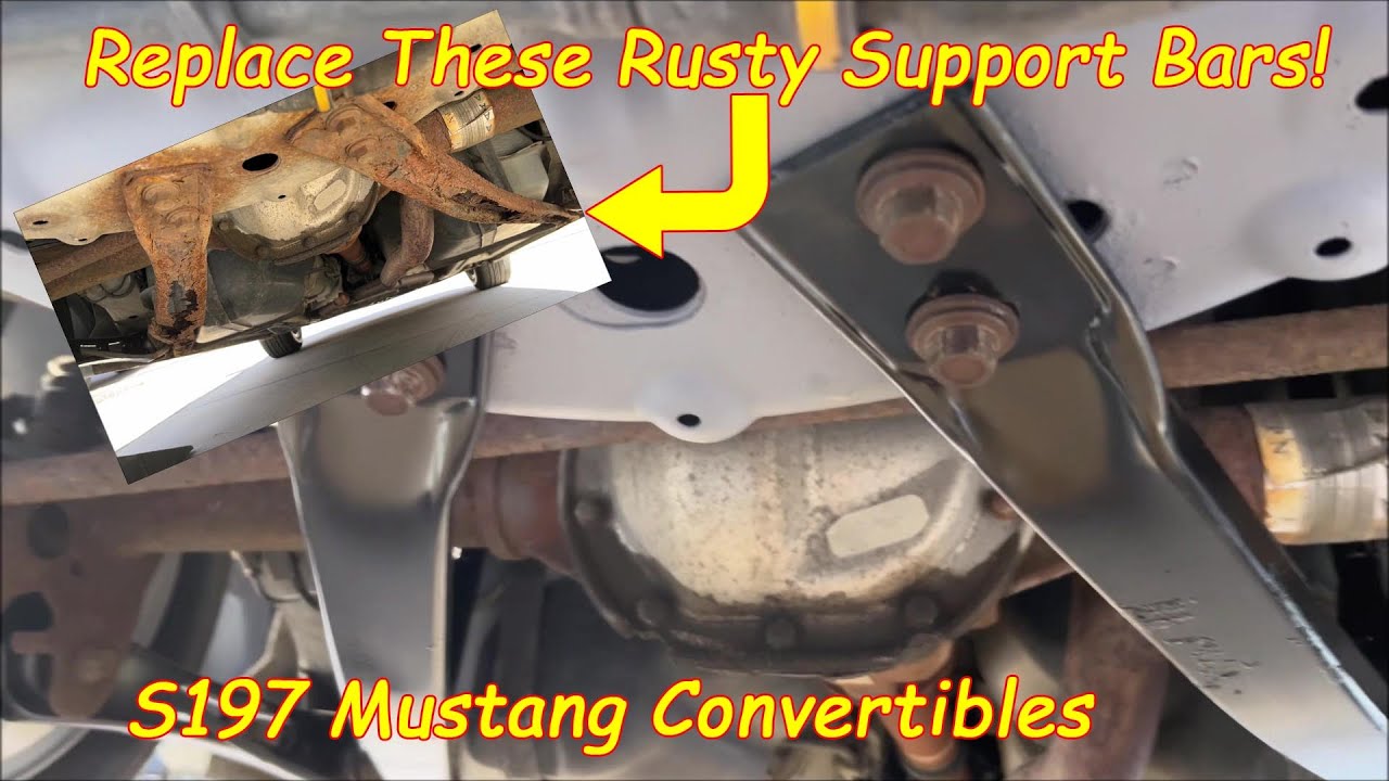 2005 -2014 Ford Mustang Convertible Replace Support Bars - YouTube