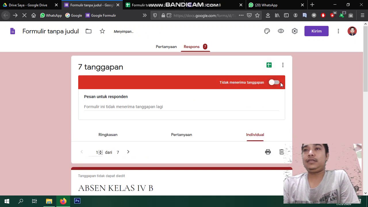 absensi google form rekap dan mengurutkan nama siswa - YouTube