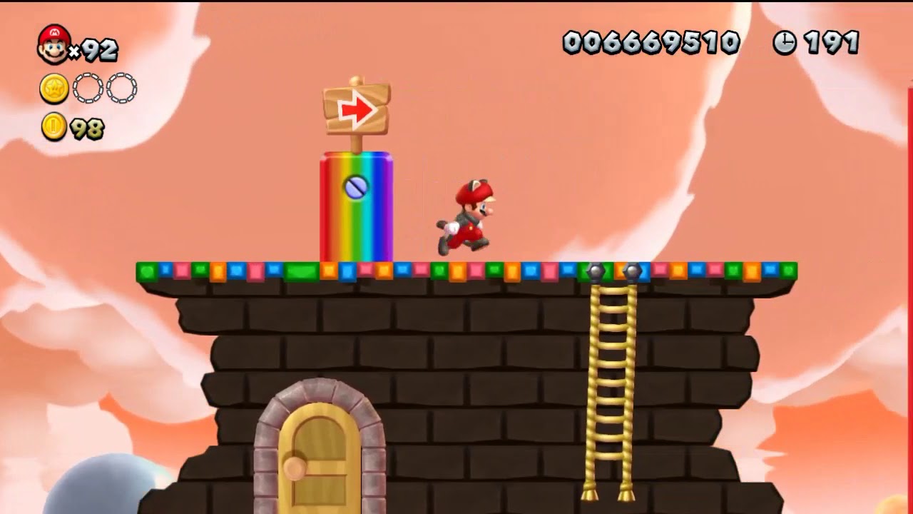 NSMBU custom stage : Patch Castle (Remake) - YouTube