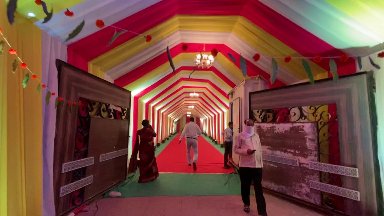 Dropping mandap decoration at ulwe Node AGARI HALDI - YouTube