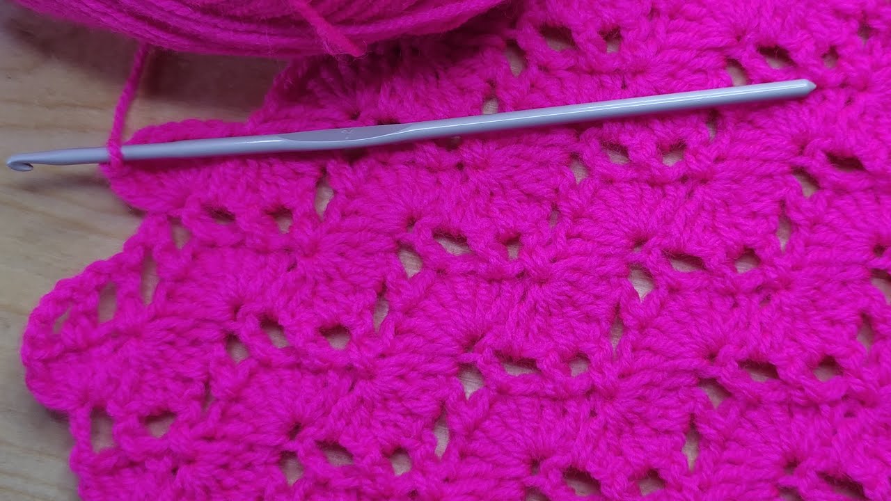 Openwork pattern with waves from two rows crochet/ AMAZING crochet pattern - YouTube