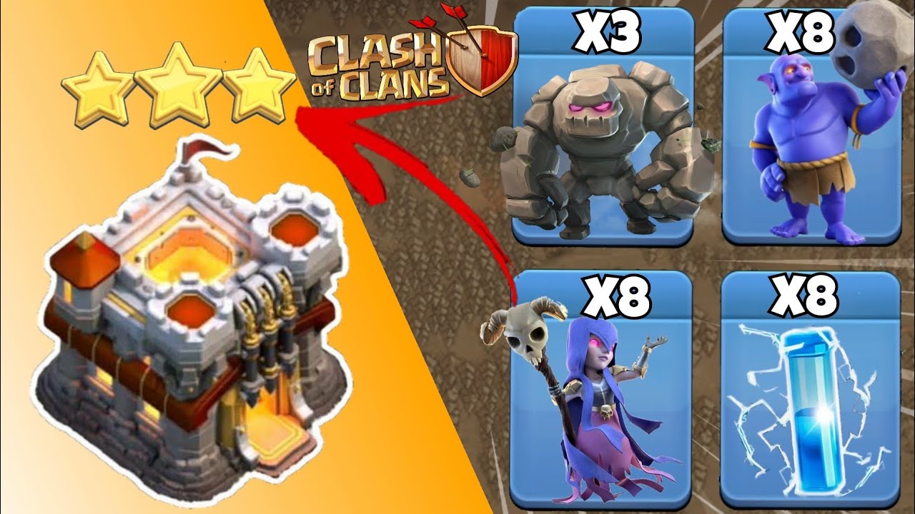 Easy 3 Star ! Th11 Go Witch Attack | Best Th11 Go Bo Wi Zap Attack ...