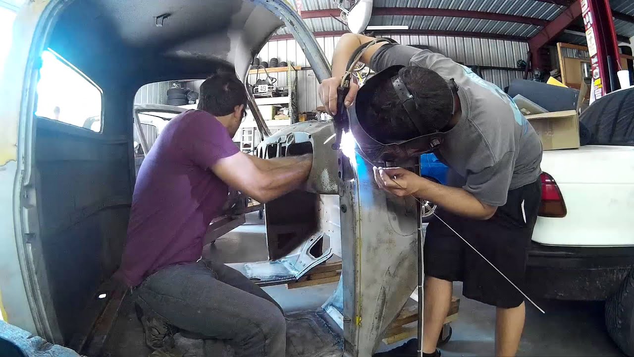 1951 Ford Truck Cab Weld Part 1 - YouTube