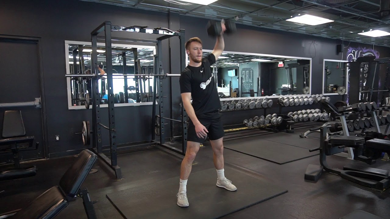 Dumbbell clean and press - YouTube