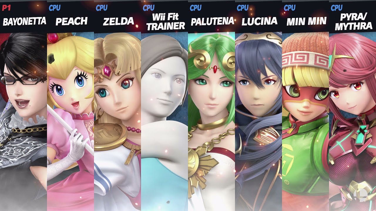 Super Smash Bros Ultimate Star & Screen KO: Female Characters - YouTube