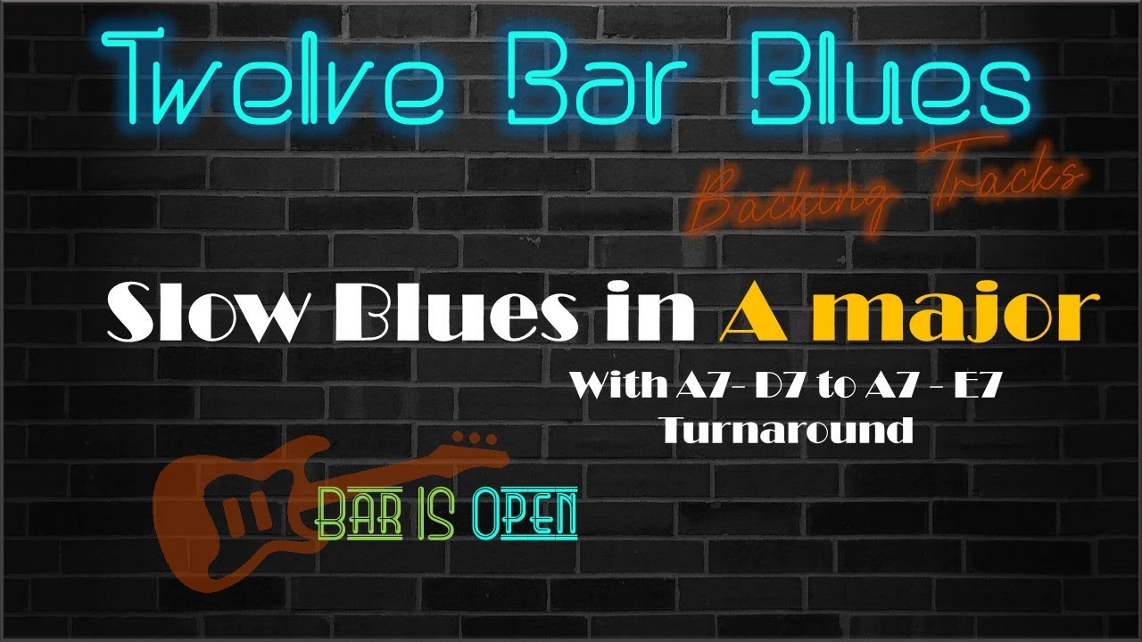 Slow Blues in A backing track progression #12 - YouTube
