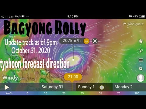 Bagyong Rolly mas lumakas pa update track and forecast direction wind ...