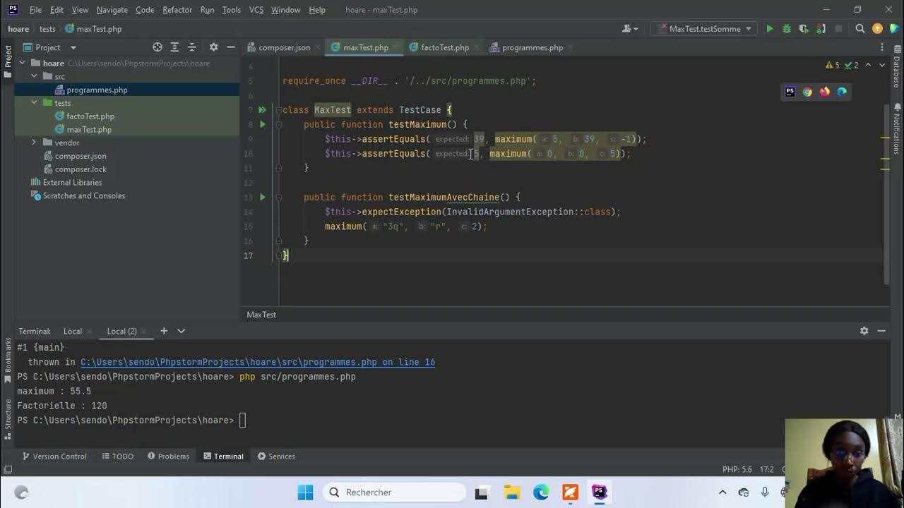 Logique de Hoare 2 (pratique de la correctitude des programmes sur phpstorm) - YouTube