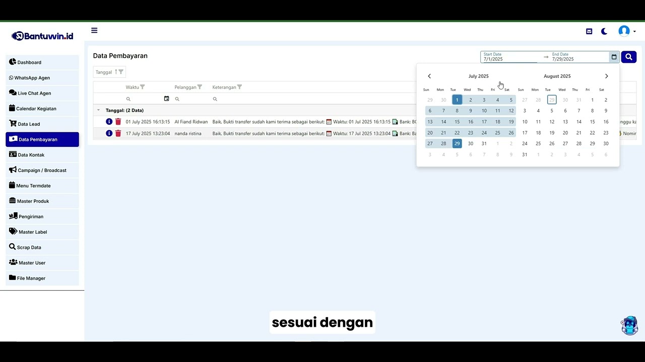 BANTUWIN.ID Tutorial #6: Data Pembayaran - YouTube