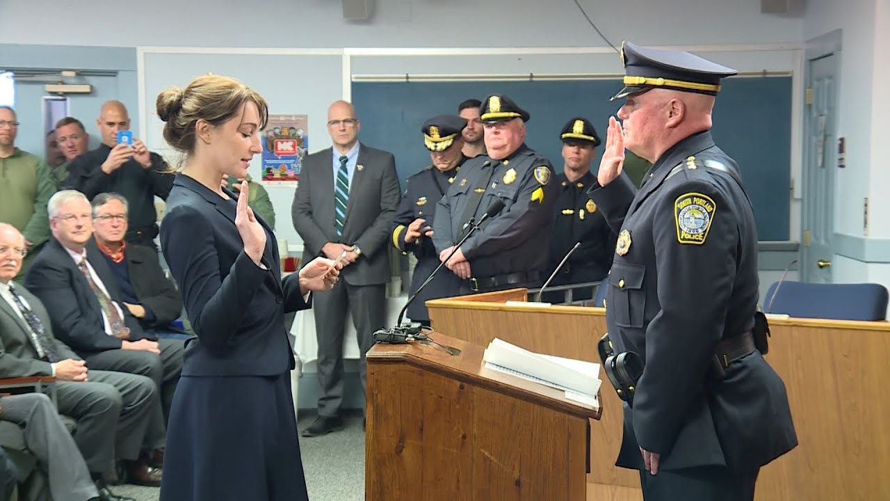 New South Portland police chief sworn in Monday - YouTube