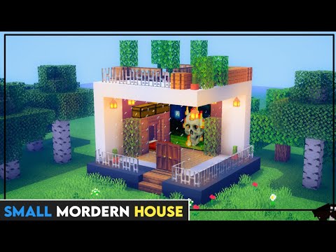 Minecraft : small Morden house tutorial - YouTube