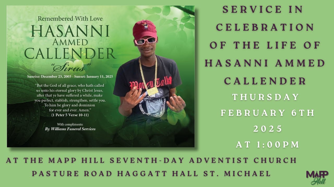 Service Celebrating The Life of HASANNI CALLENDER - YouTube