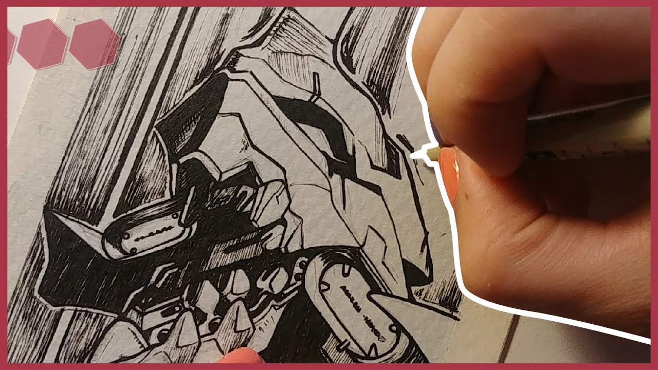 Drawing Evagelion Eva 01 | Sketch timelapse | Neo Genesis Evangelion ...