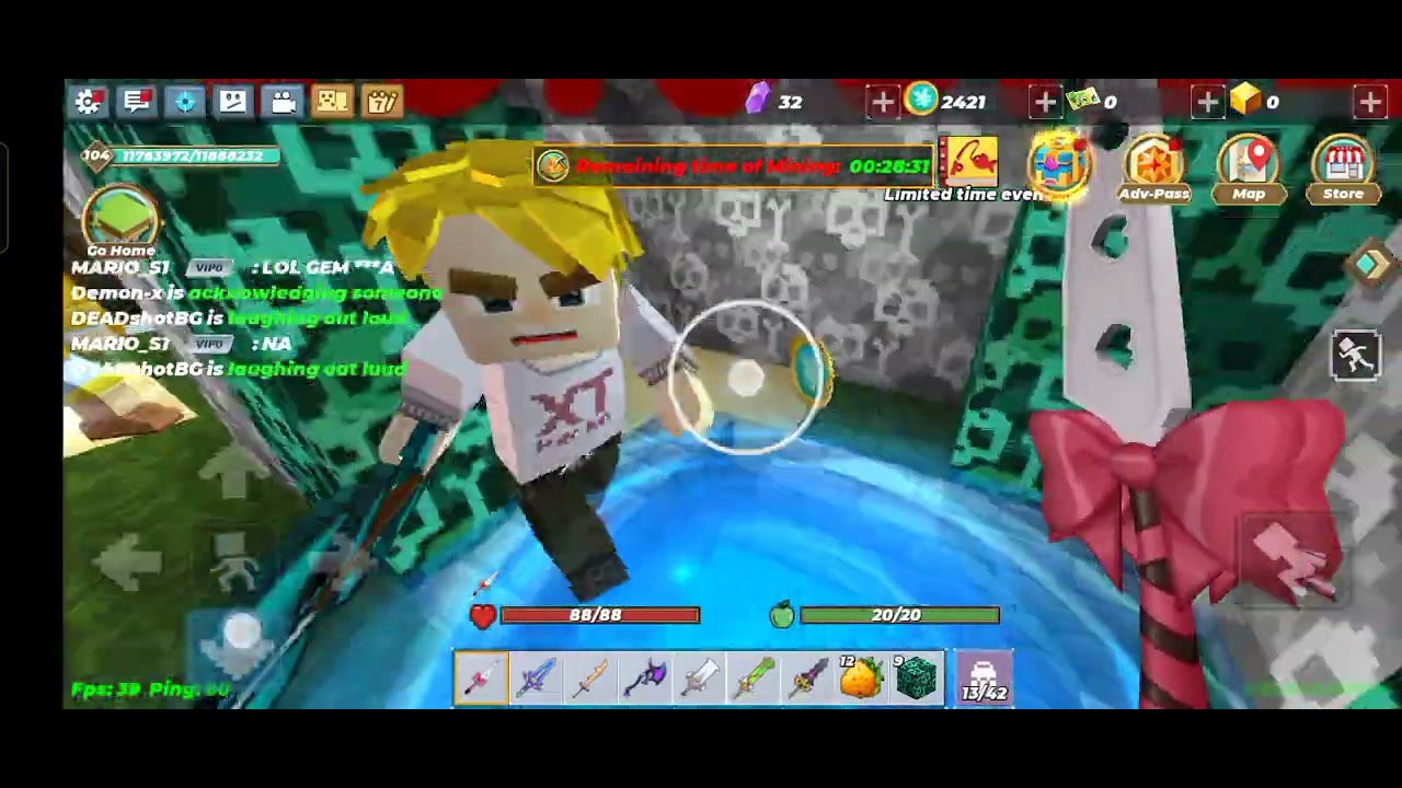 blockman go sky block gem collect - YouTube
