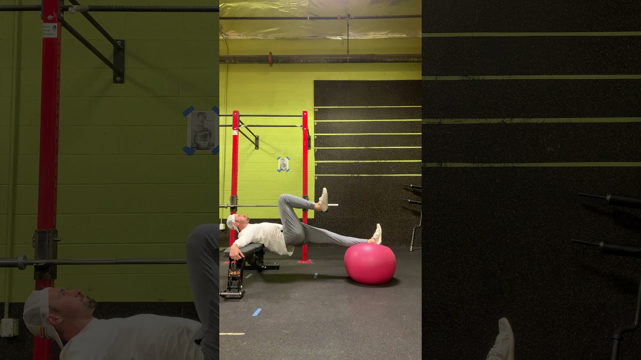 Supine Swiss Ball Psoas March - YouTube