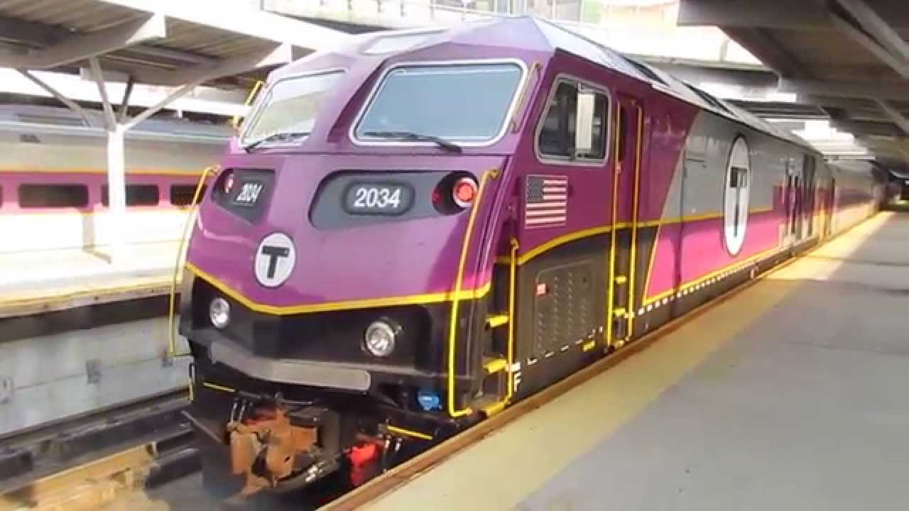 MBTA #2034 Arriving at North Station with Cab Car #1627 - YouTube