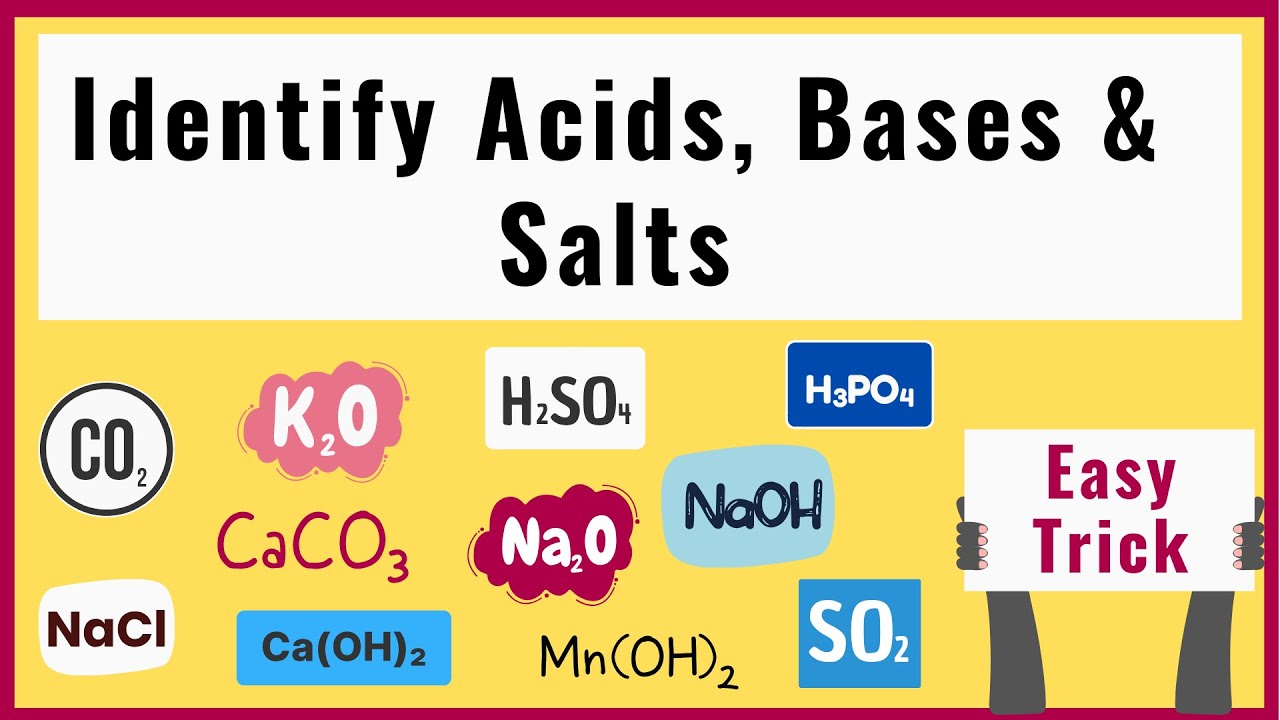 Trick to identify Acids, Bases and Salts || Chemistry class 7,8,9,10,11 ...