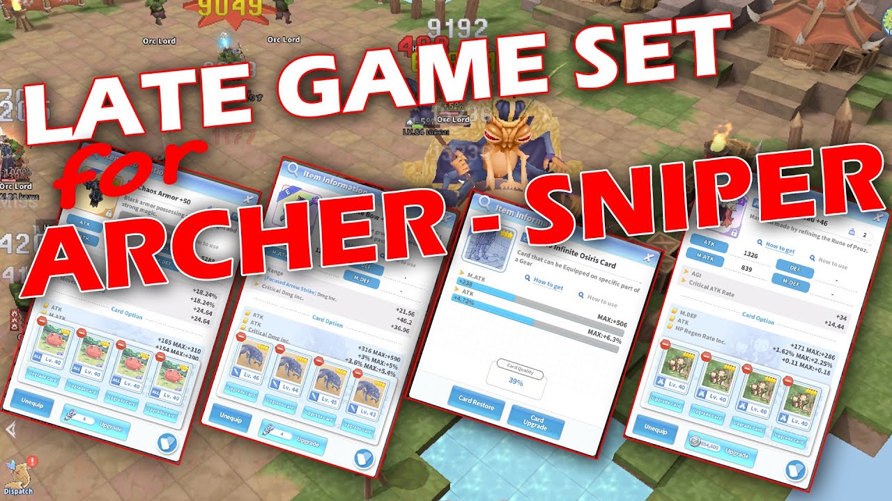 ARCHER SNIPER CARDS AND GEAR SET- INDEPTH GUIDE TIPS AND TRICKS ...