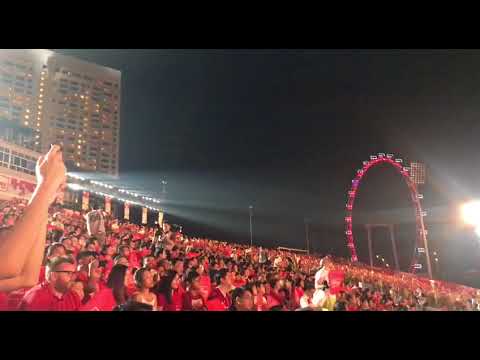 NDP spectators raise placards to form a message of love - YouTube