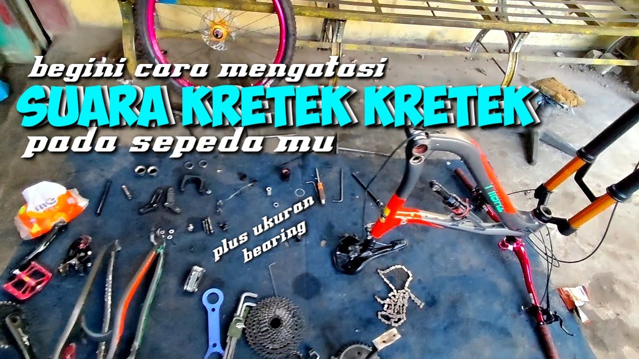 proses penggantian bearing linkage sepeda thrill ricochet - YouTube