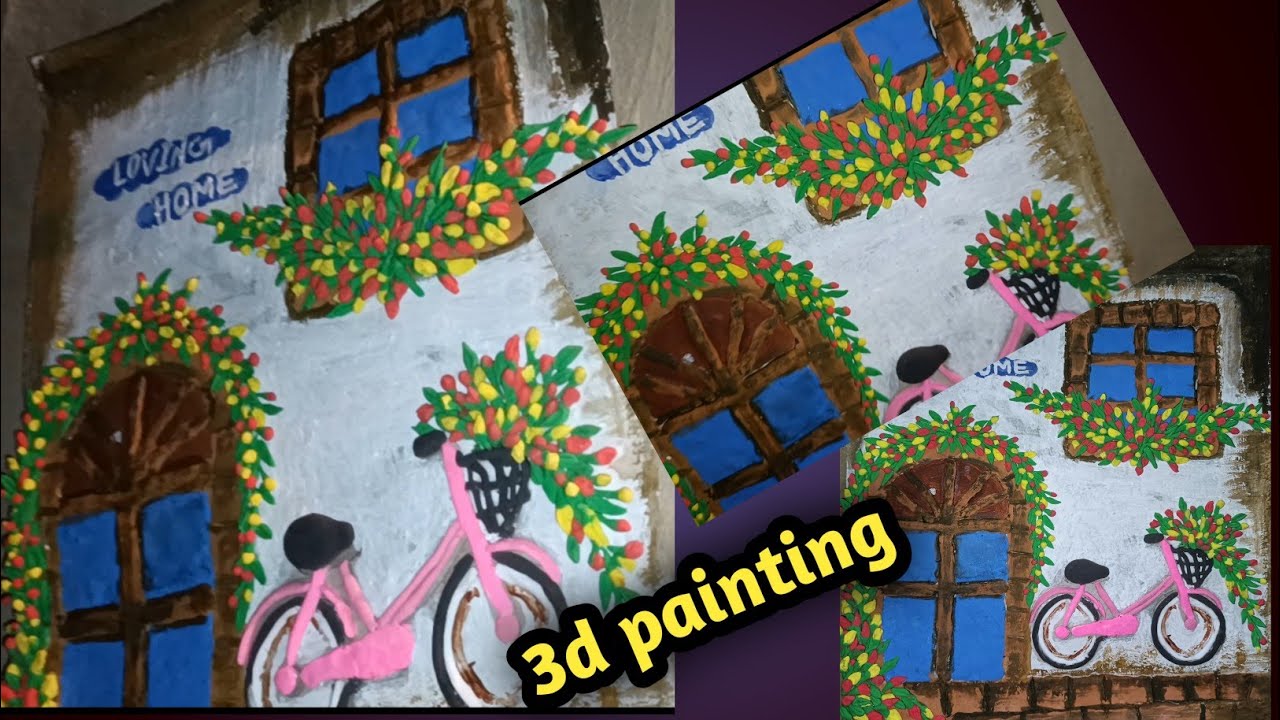 3d painting tutorial step by step/clay art/mural Art/art and craft ...