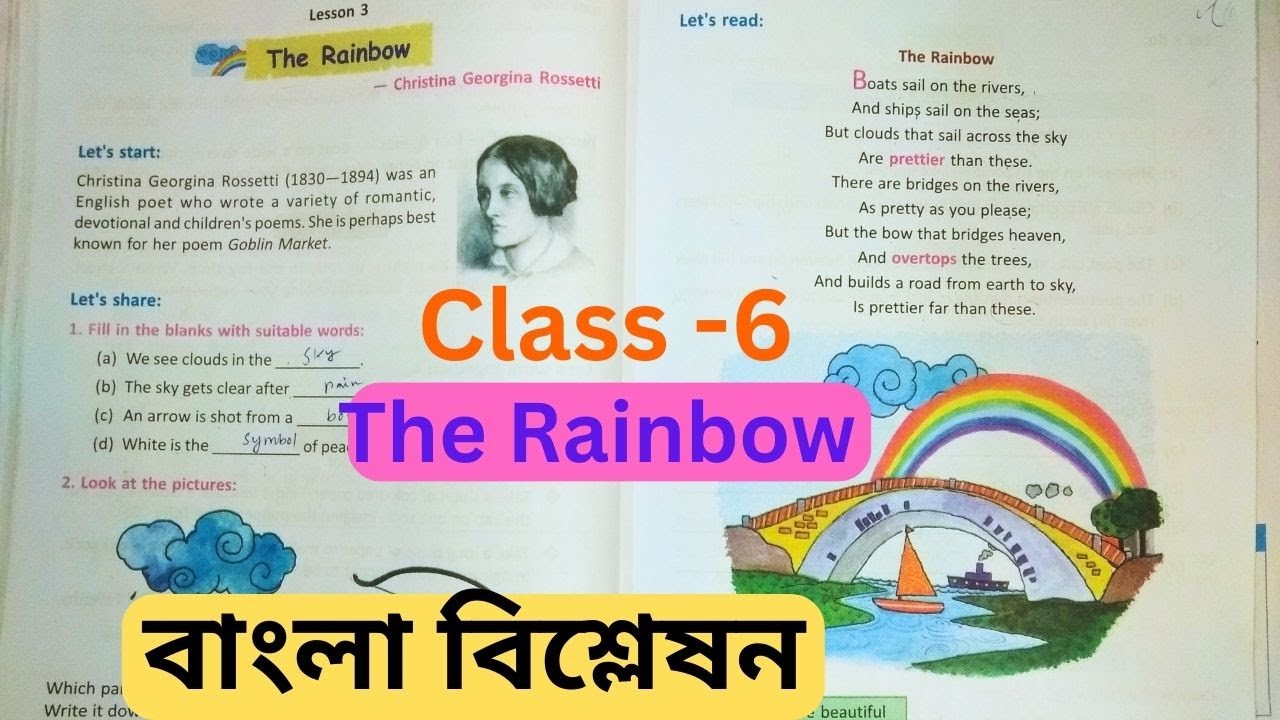 The Rainbow by Christina Georgina Rossetti .Class-6 poem বাংলায় ...