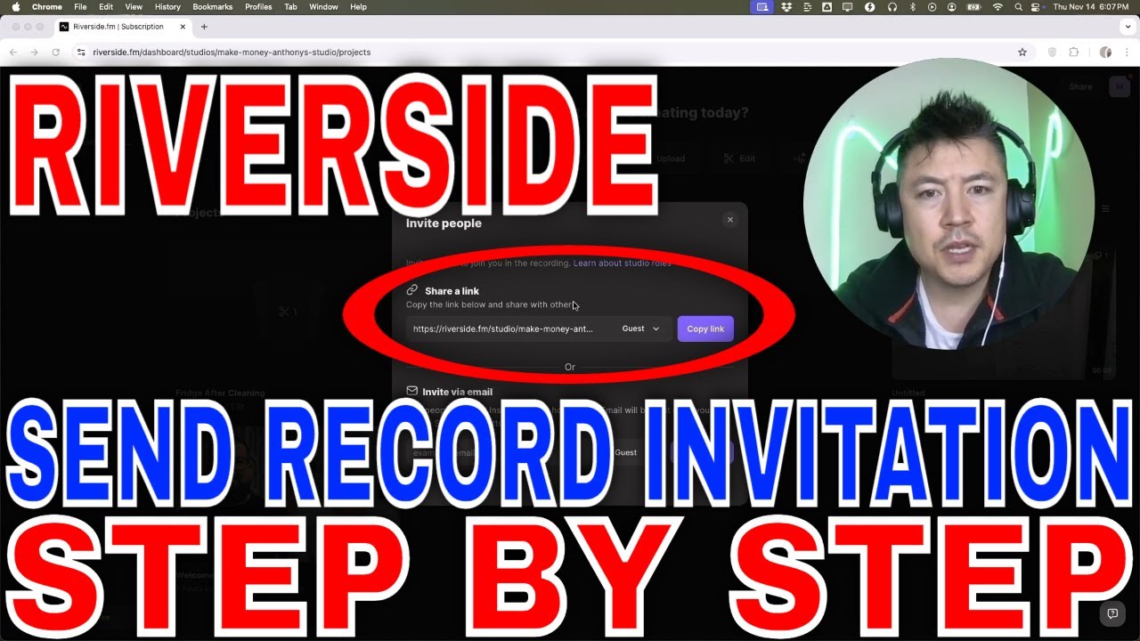 How To Send Riverside Recording Session Invitation 🔴 - YouTube