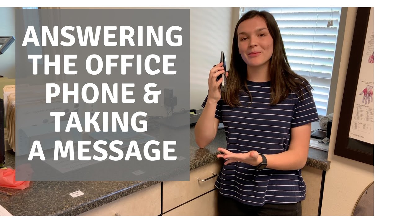 Answering the Office Phone & Taking a Message - YouTube