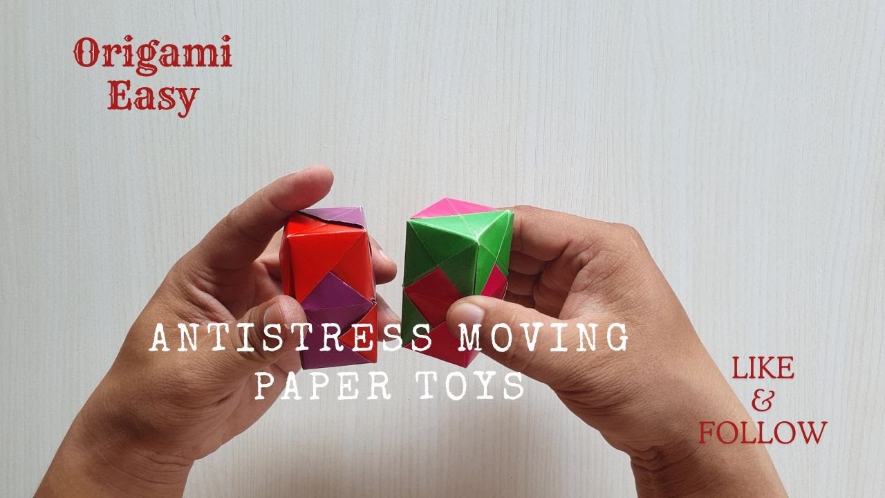 Origami Easy Pop It Fidgets. Antistress Moving PAPER TOYS I ...