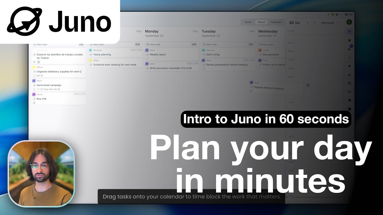 Juno, digital personal planner app – explained in 60 seconds - YouTube