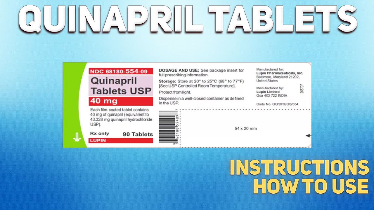 Quinapril tablets how to use: Mechanism of action, Uses, Dosage, Side ...