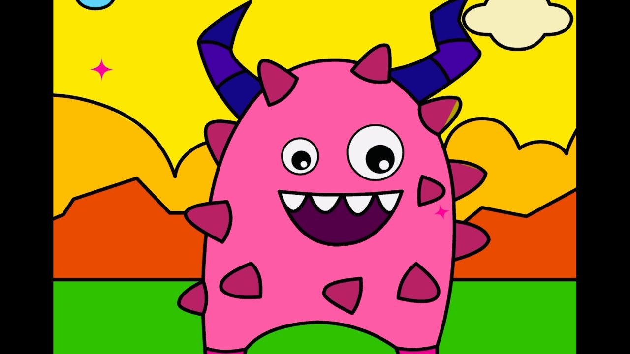 Paint by Numbers for Kids and Toddlers 🎈Little Monsters - YouTube