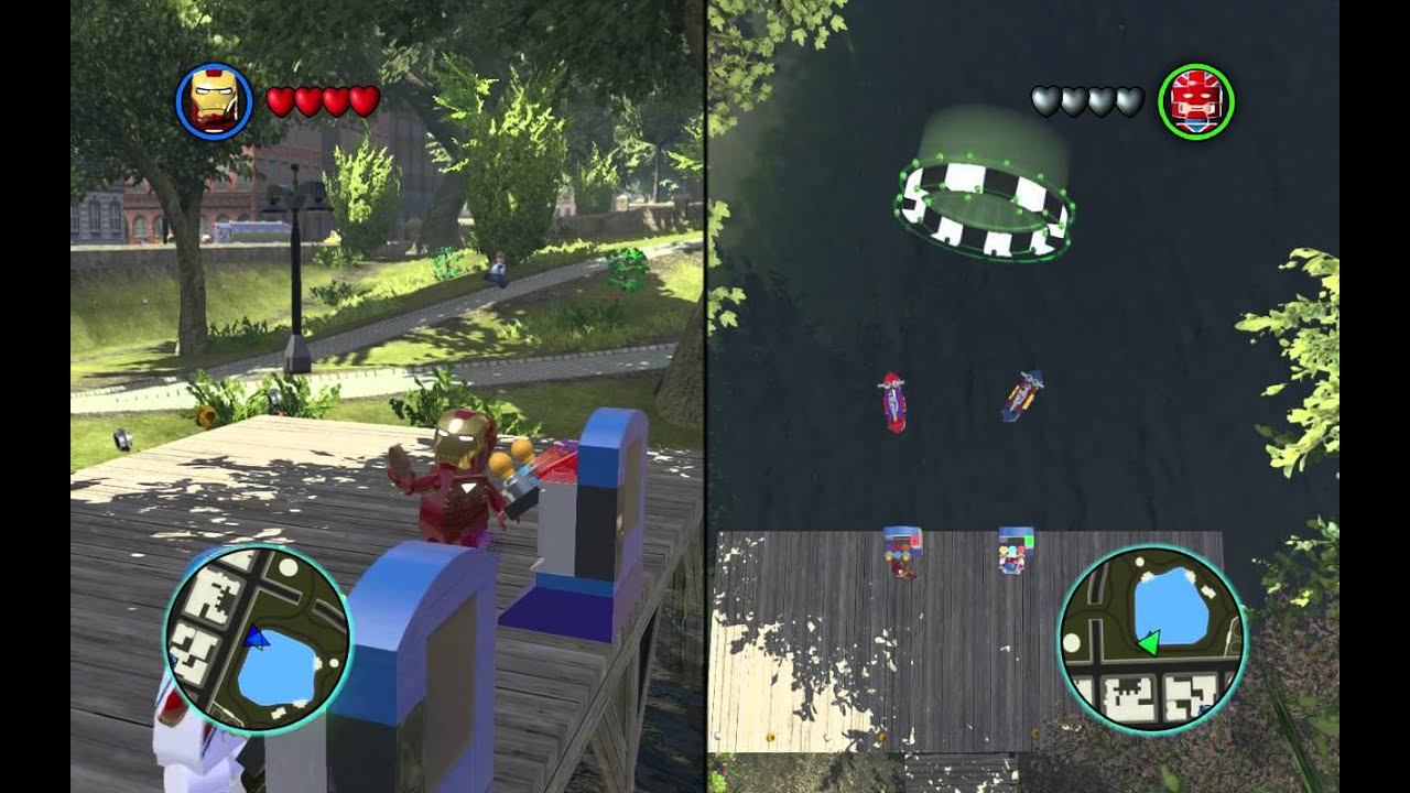 Battle Boats in Lego Marvel Superheroes - free roam - YouTube