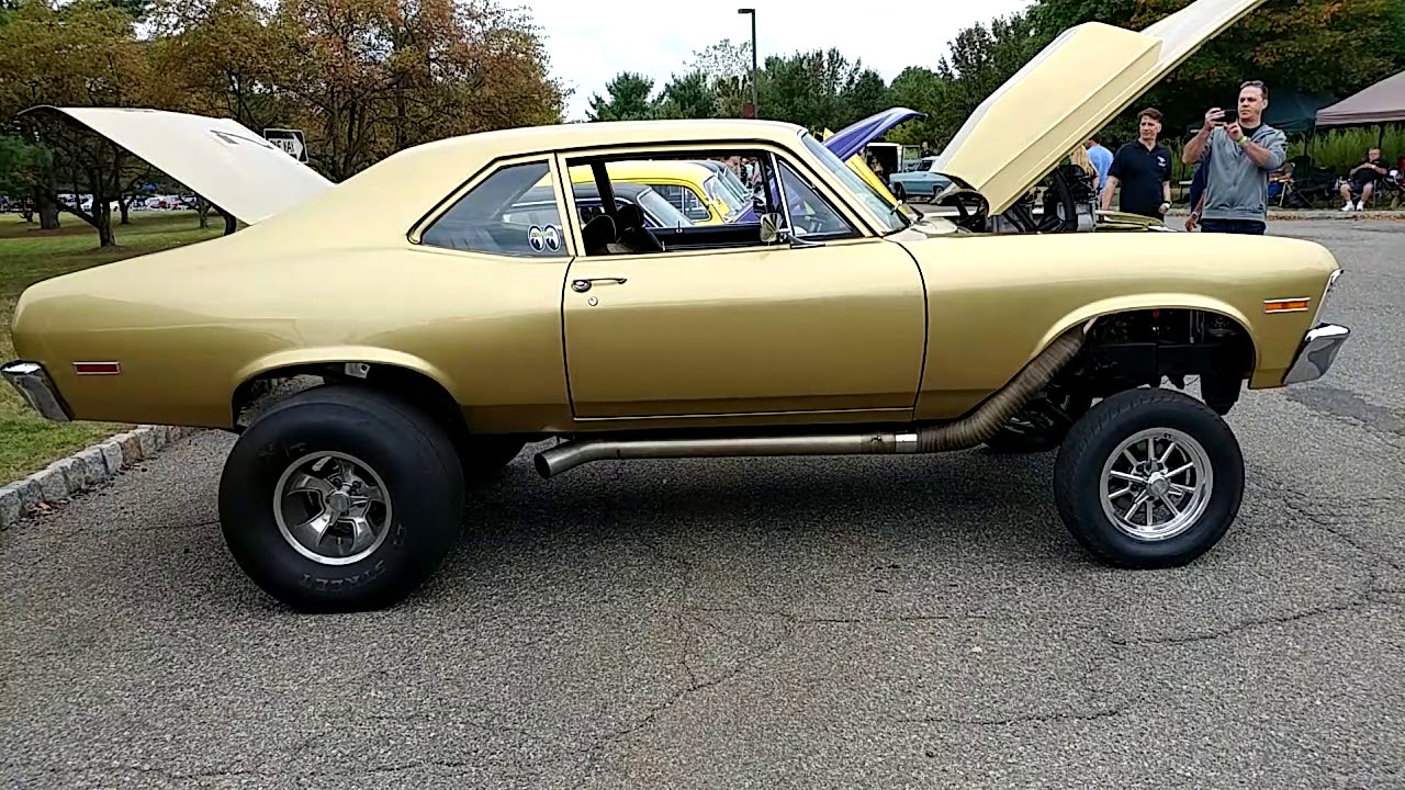 1970 GOLD CHEVROLET NOVA GASSER 555 BIG BLOCK ENGINE - YouTube