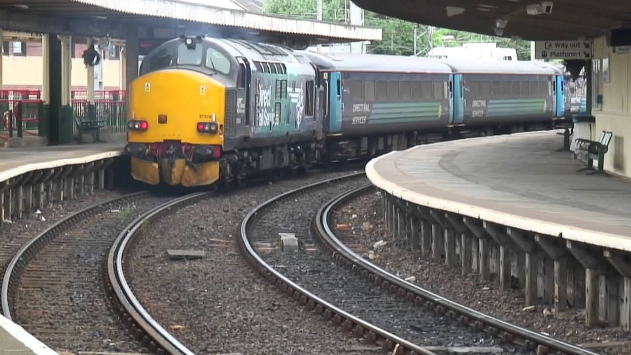Activity on the Barrow/Leeds line at Carnforth - YouTube