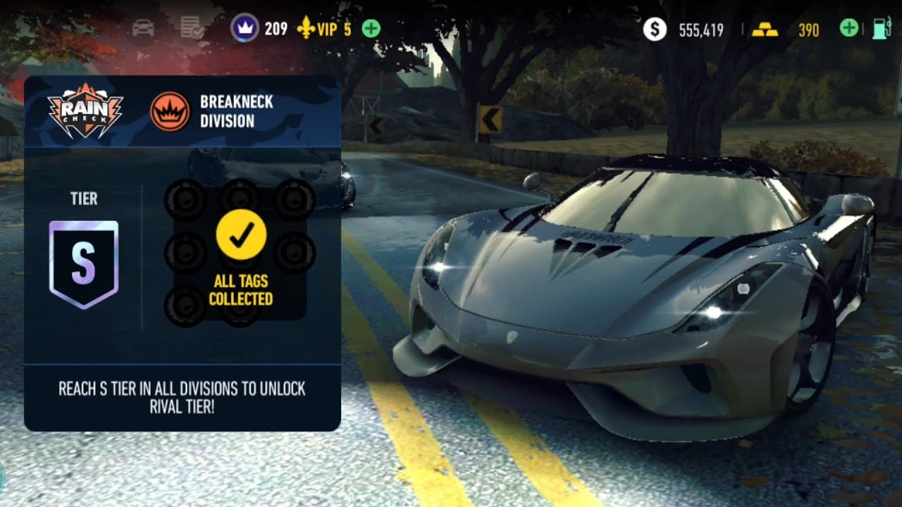 Koenigsegg Regera • TIER S • NFS: No Limits Raincheck Underground ...