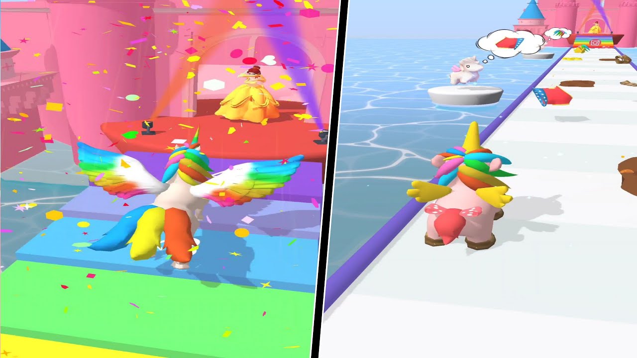 Unicorn Run 3D 🦄👸 All Levels Gameplay WalkThrough Trailer Android,ios ...