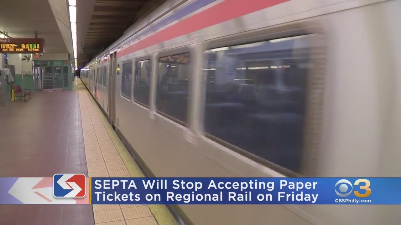 SEPTA Will Stop Accepting Paper Tickets On Regional Rail Friday - YouTube