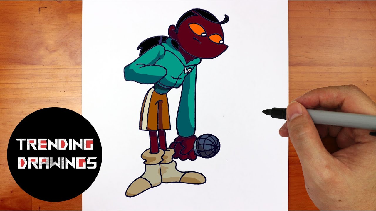 How To Draw FNF MOD Character - Whitty Update Easy Step by Step - YouTube
