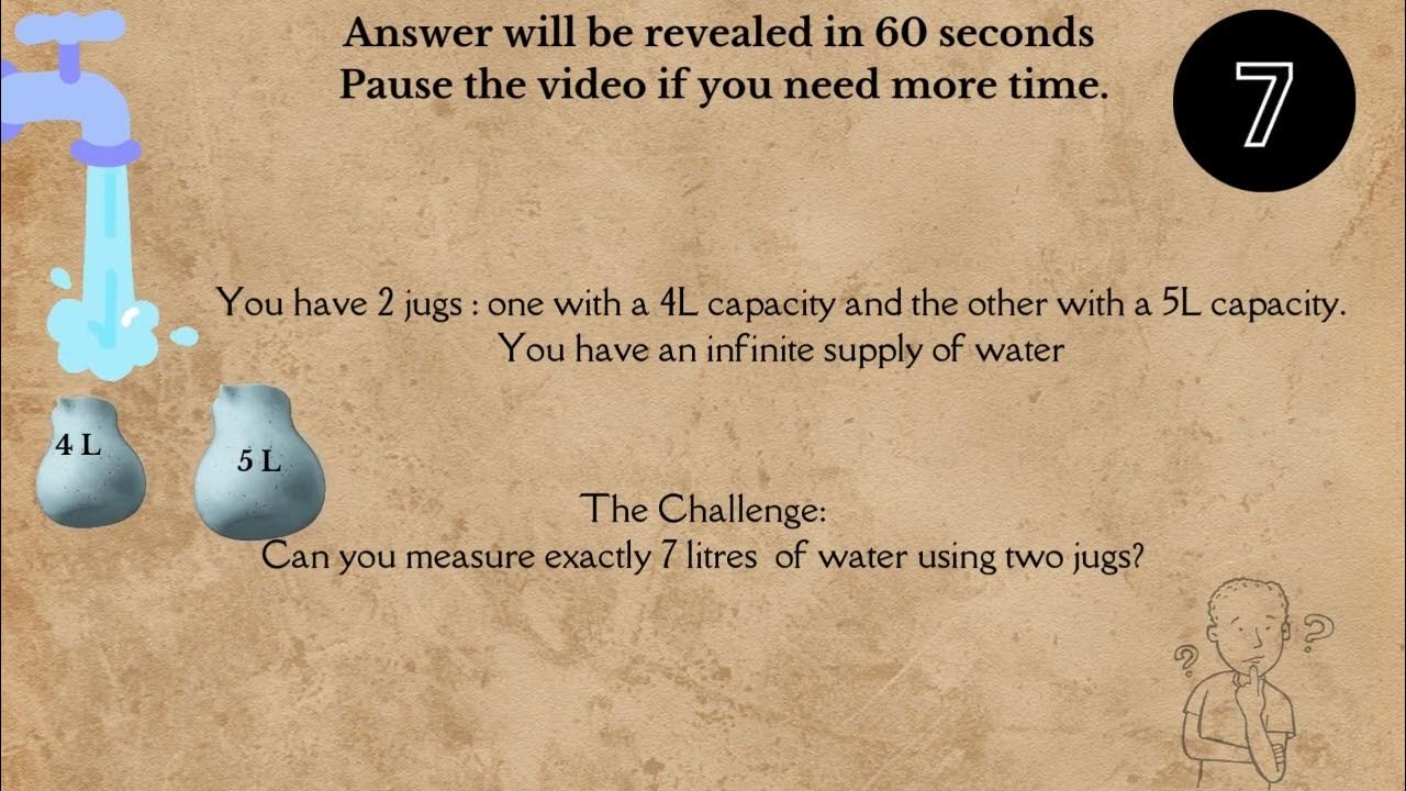 The Ultimate Water Puzzle: Measure 7 Liters with 4L and 5L Jugs! - YouTube