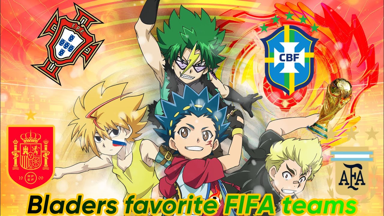 Beyblade Burst characters FIFA teams - YouTube