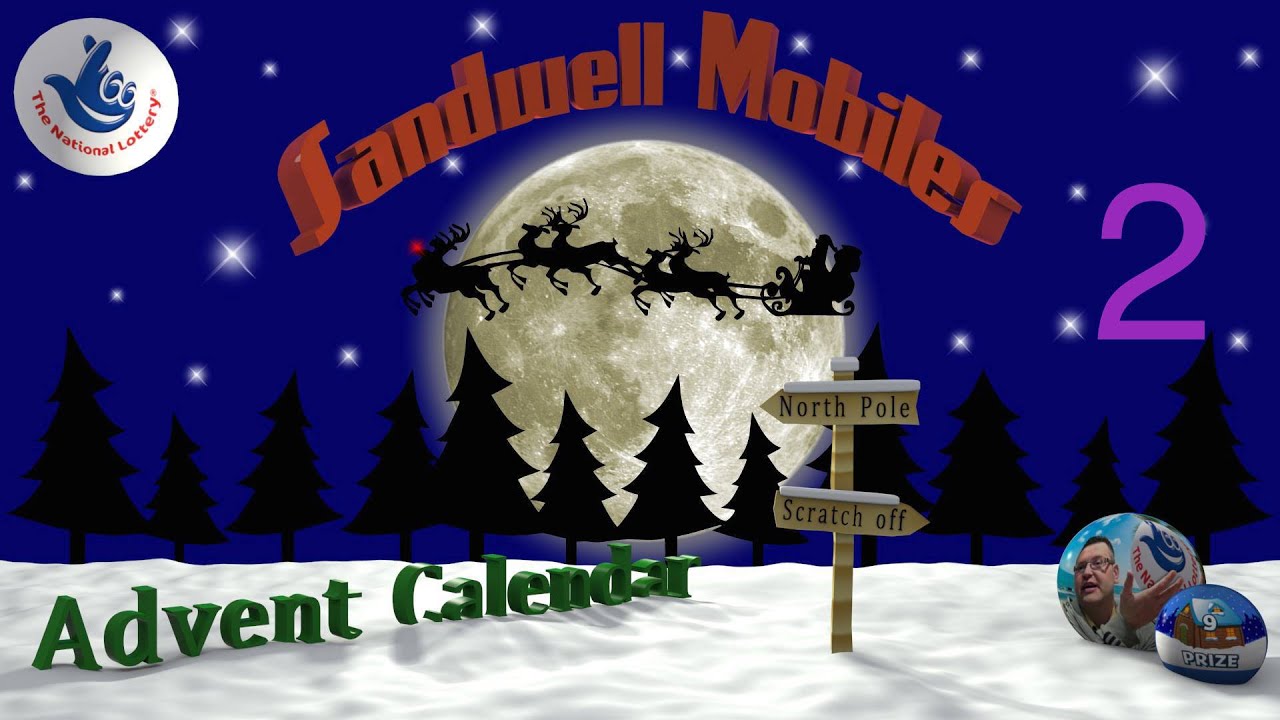 Sandwell mobiles Scratchcard christmas advent calendar day 2 - YouTube