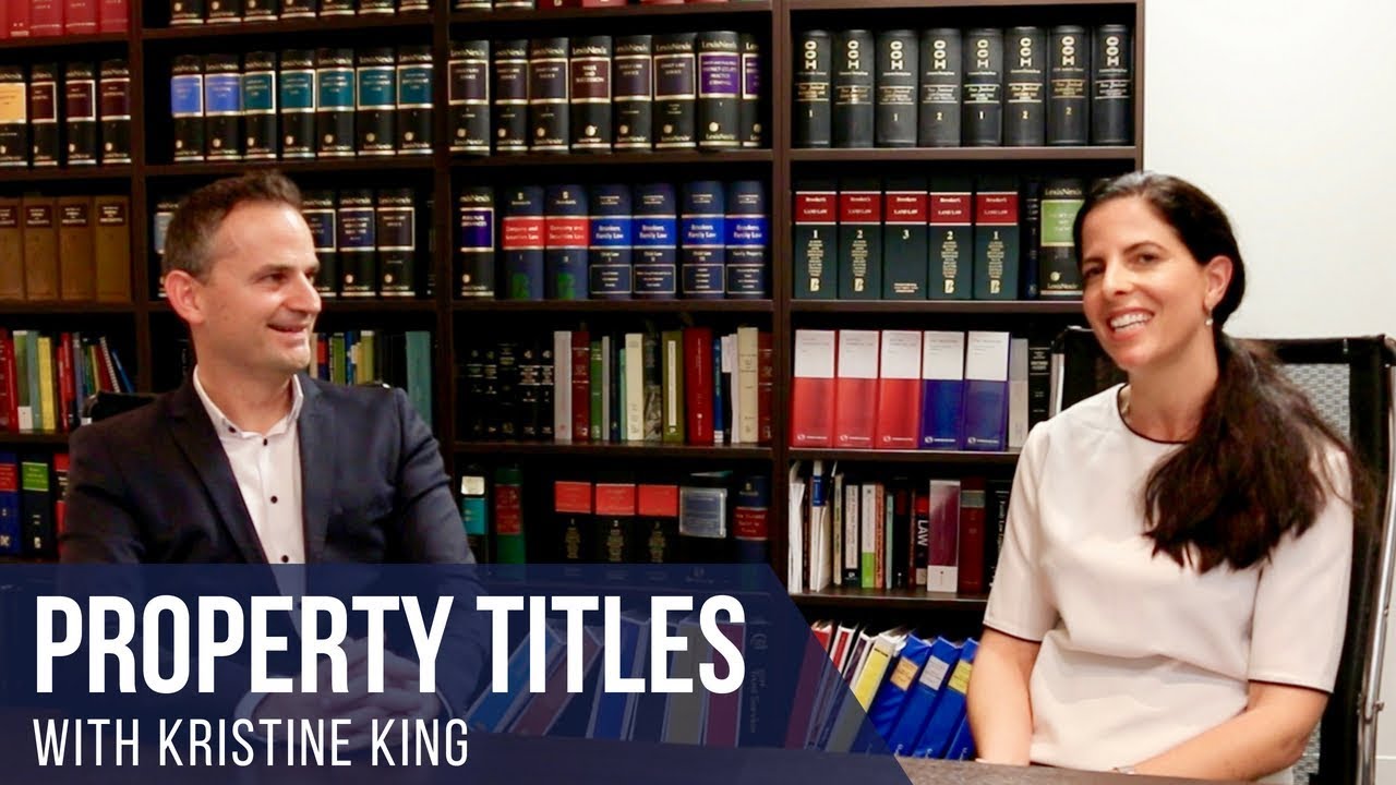Property titles explained with Kristine King - Vess Rusev - YouTube
